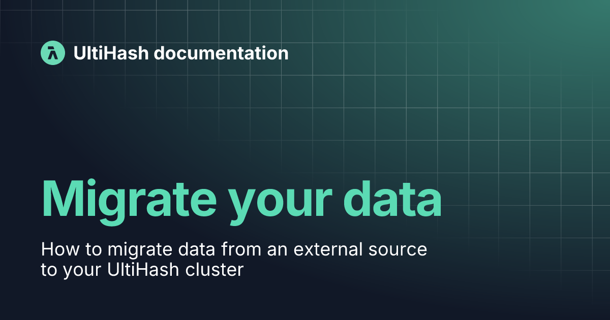 Migrate your data | UltiHash documentation