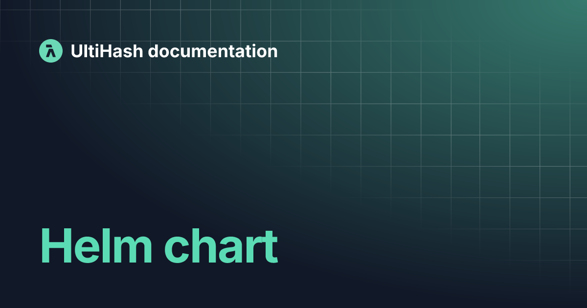 Helm chart | UltiHash documentation